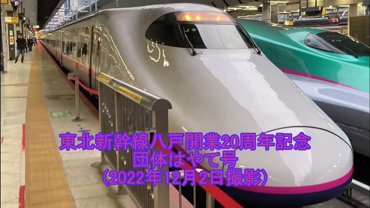 E2系1000番台J61編成団体はやて八戸行@東北新幹線八戸開業20周年記念(東京駅で2022年12月2日撮影) - YouTube