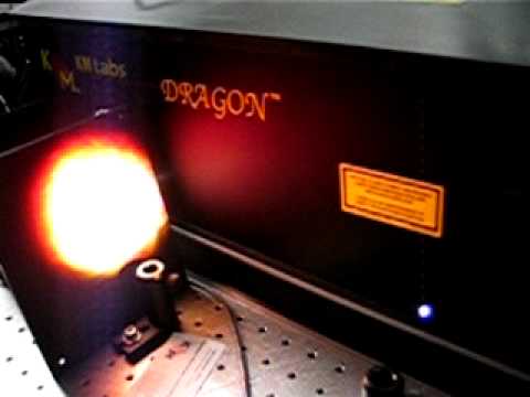KMLabs ultrafast laser system tearing the air apart. - YouTube