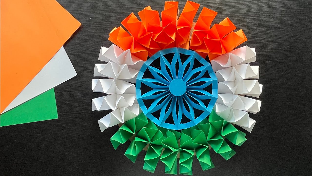 Tricolour wreath | Independence day craft ideas | Indian flag crafts ...