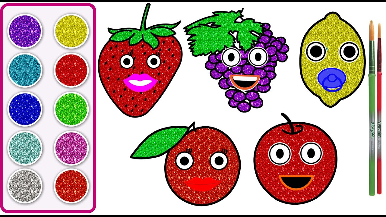 How to Draw Fruits | How to Draw fruits for children | Fruits Drawing ...