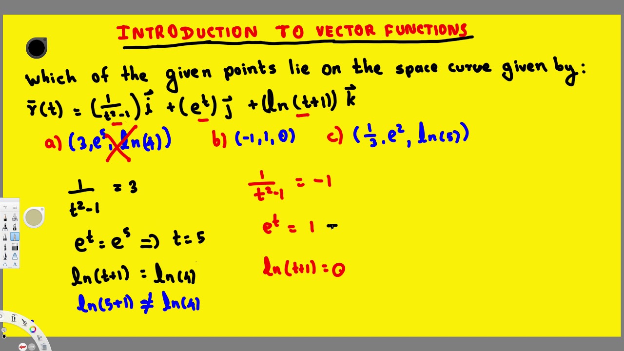Intro To Vector Functions Vector Calculus Youtube