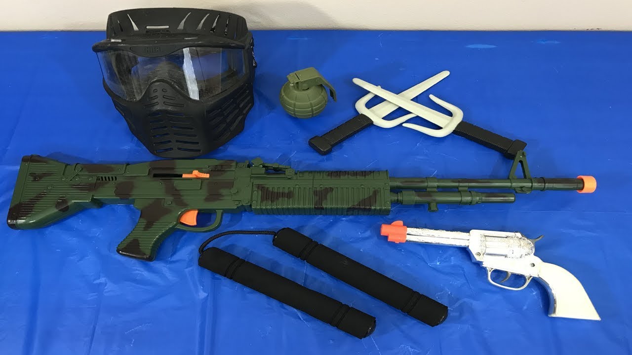 Toy Guns Box of Toys Toy Weapons Toys for Kids - YouTube