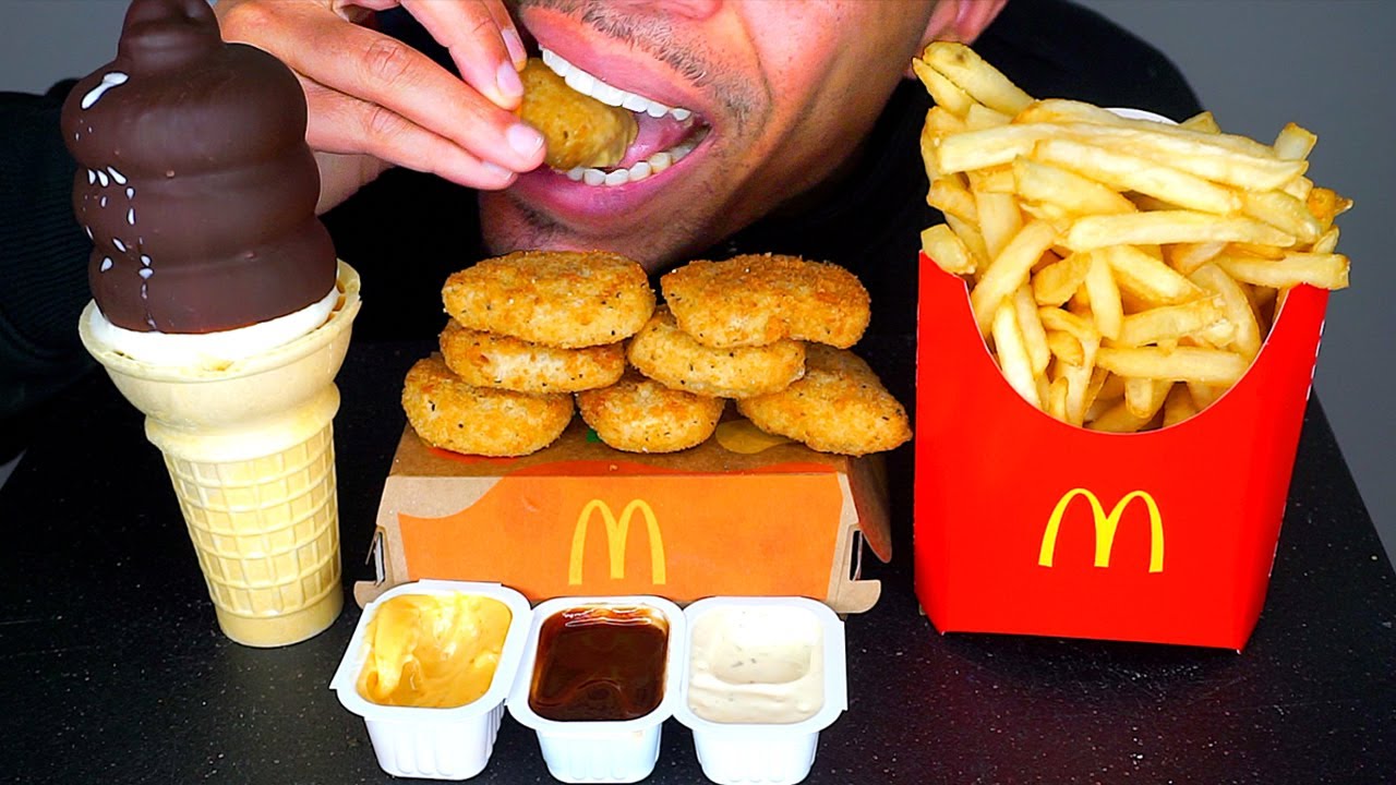 Mcdonalds Chicken Nuggets Ice Cream Cone Dipped Chocolate Crispy
