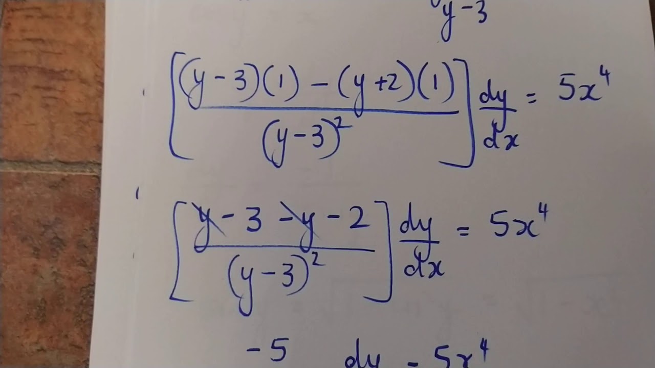 Implicit Differentiation Involving The Quotient Rule YouTube Implicit Differentiation Involving The Quotient Rule YouTube