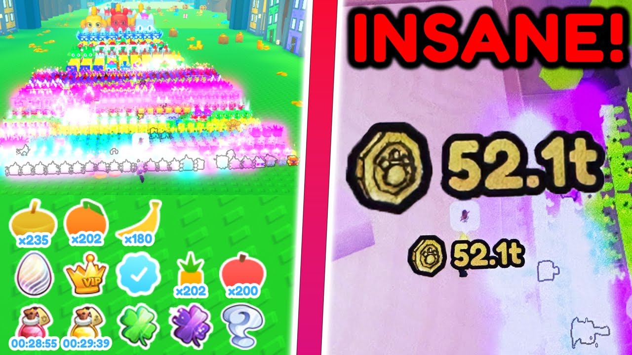 MAX Fruit Boost VS Infinite Pets Equipped in Pet Simulator X - YouTube