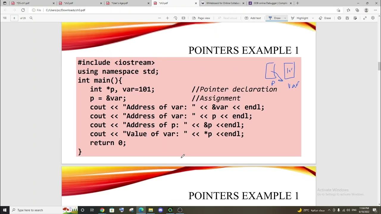 Data Structures - Ch3 (Pointers, Typedef & Dynamic array) - YouTube