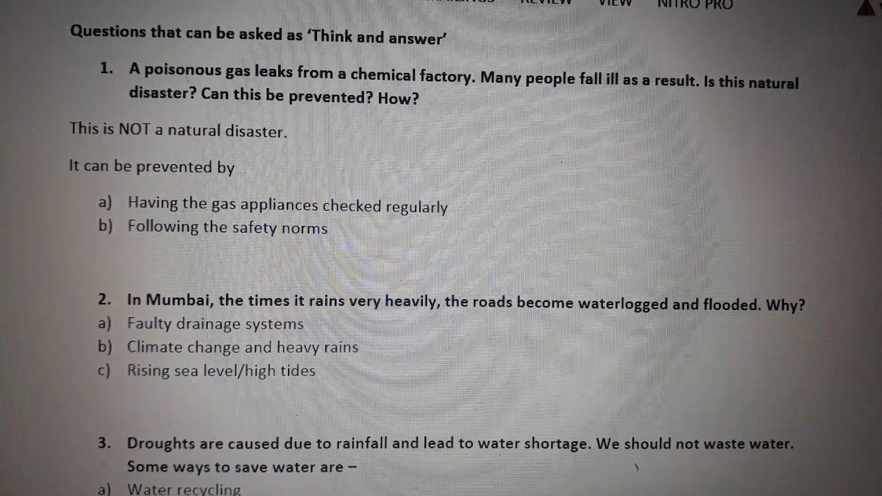 School section - Natural disasters (Fill in the blanks, Choose correct ...