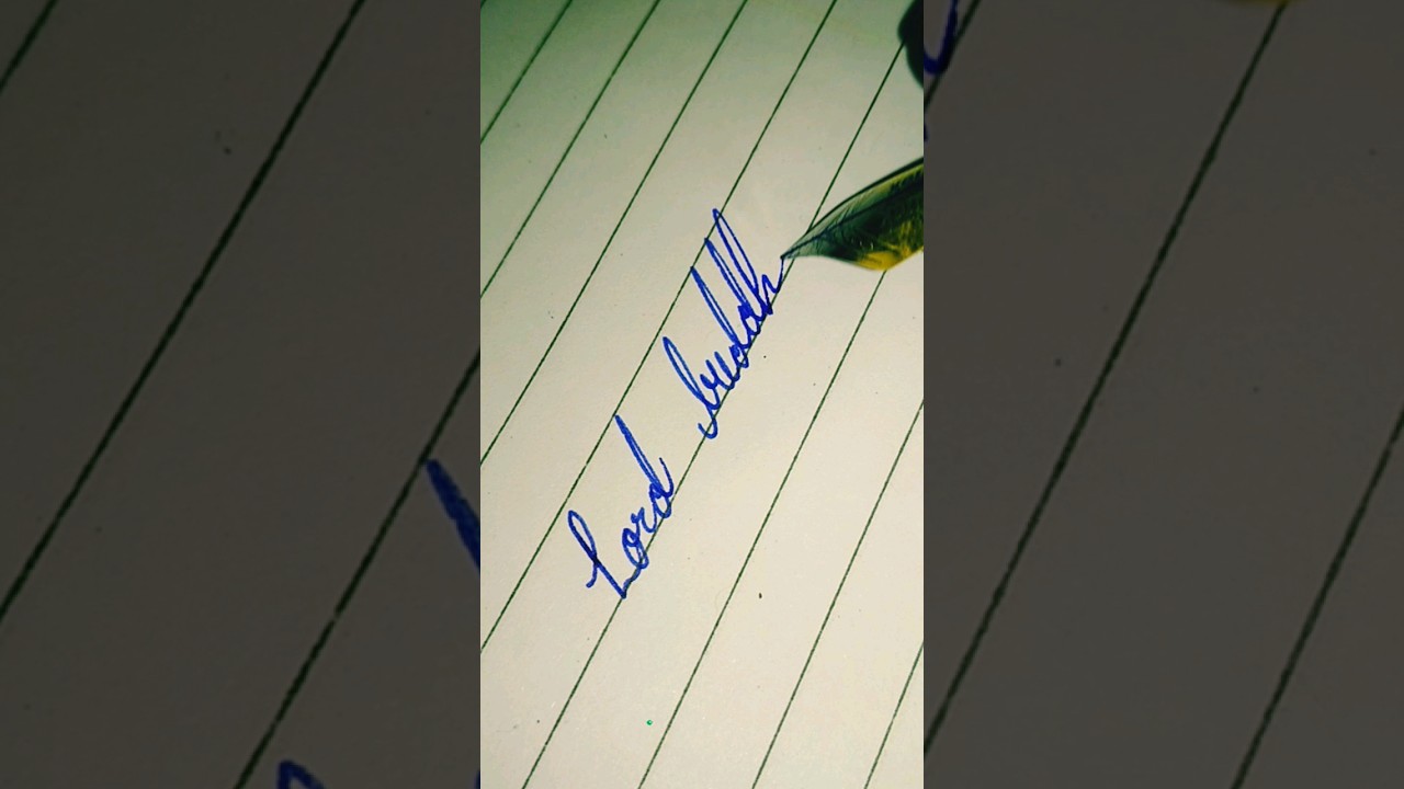 “Lord buddha” write in cursive 🙂 #youtubeshorts #writing #shorts # ...
