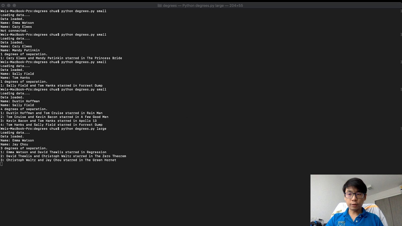 Cs50ai Project 0a Degrees Youtube