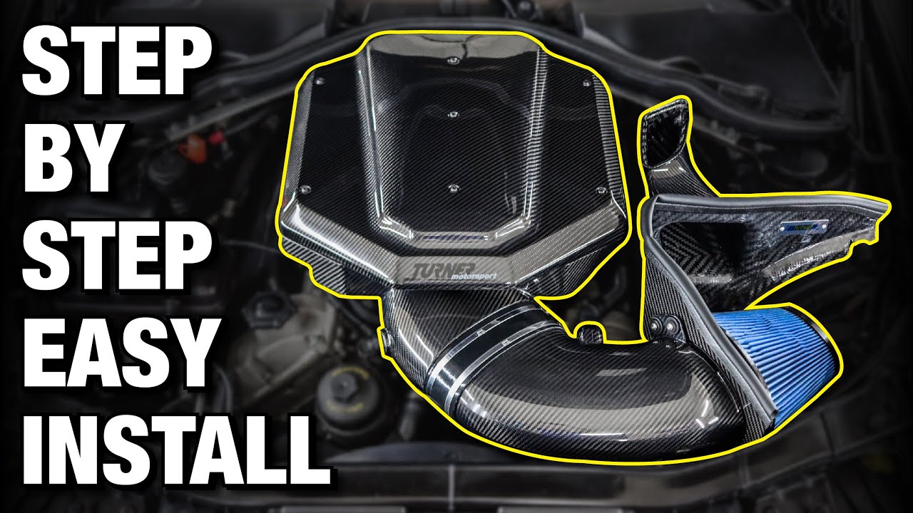 S65 Turner Motorsport Carbon Plenum & Intake Install. - YouTube