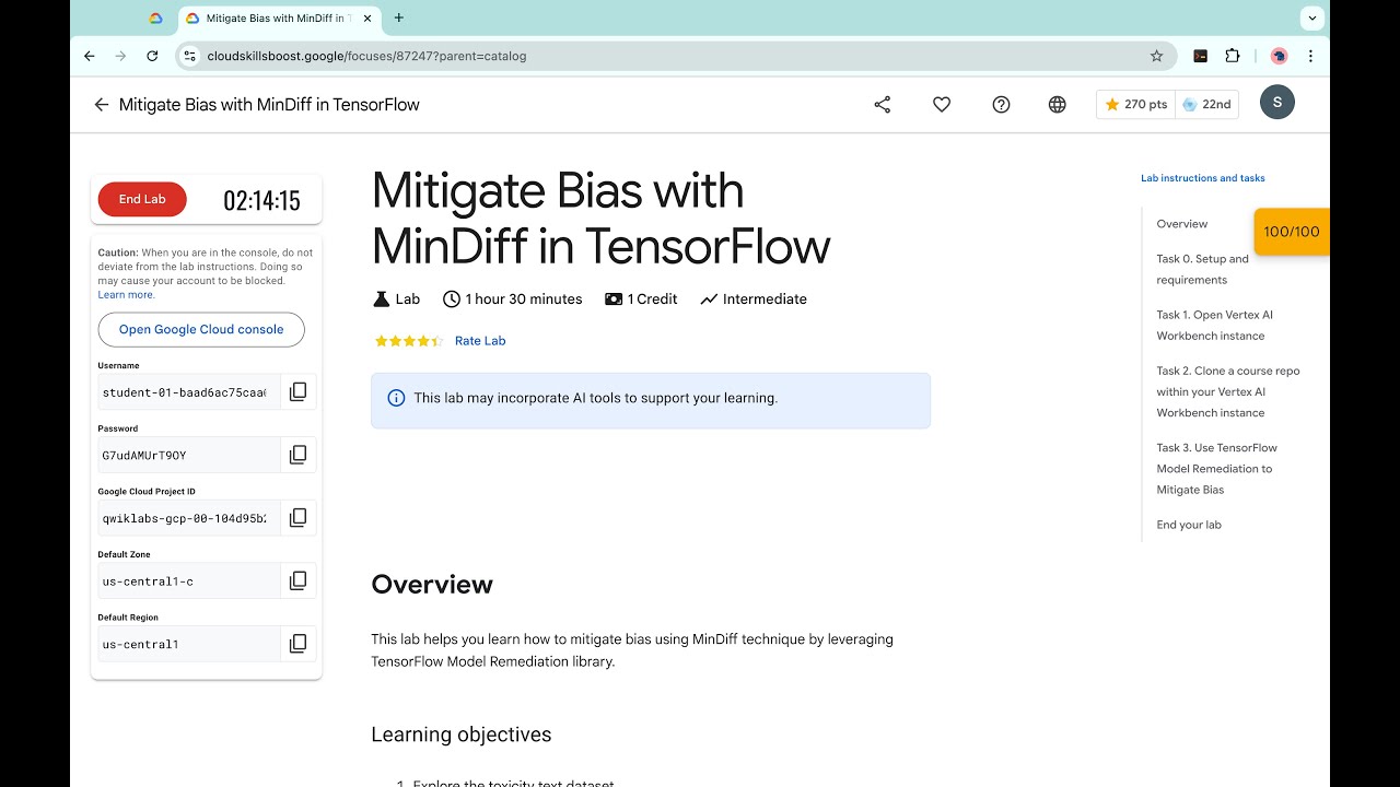 Mitigate Bias with MinDiff in TensorFlow | #qwiklabs | #coursera | [With Explanation🗣️] - YouTube