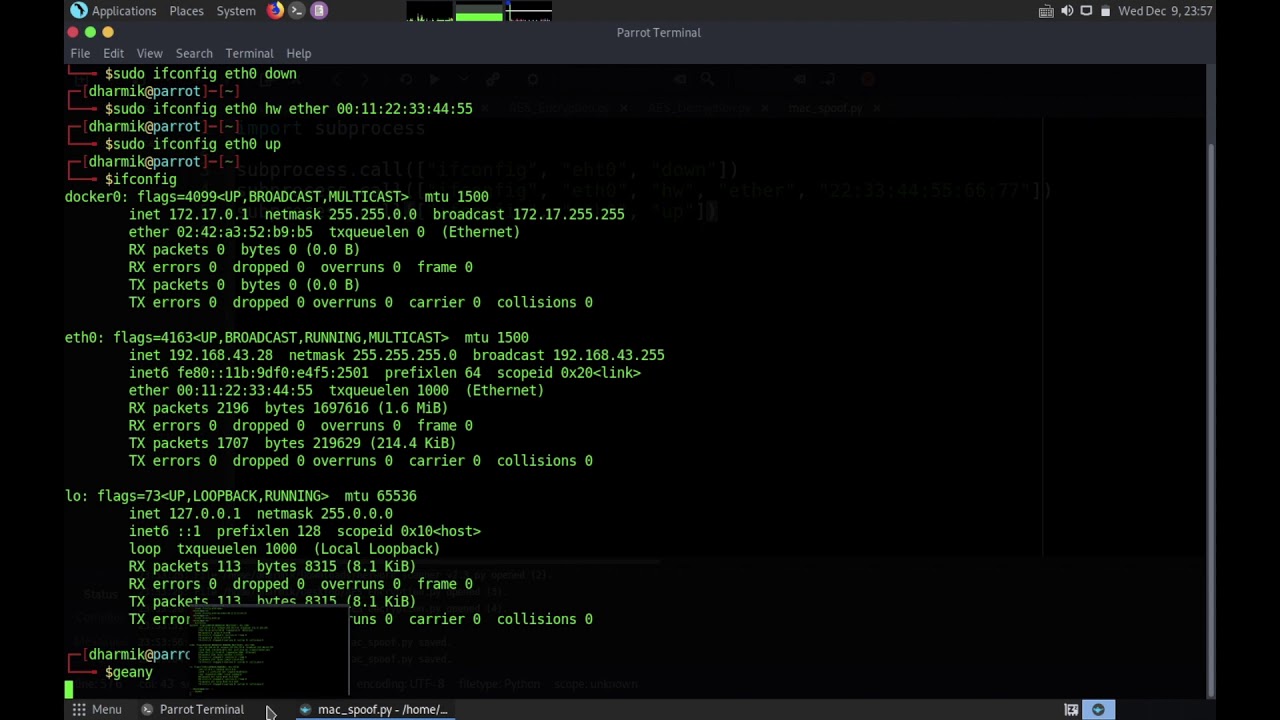 Make Mac Address Spoofer using Python - YouTube