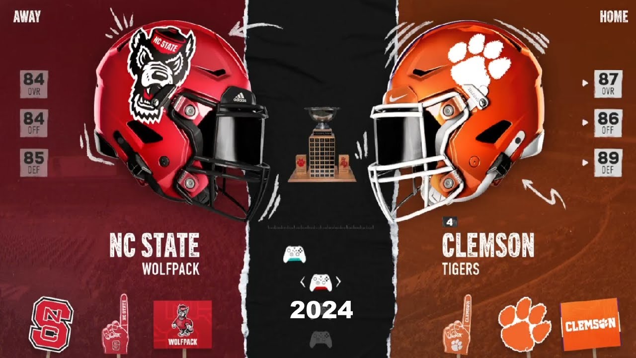Dynasty CFB 25 NC State Vs Clemson Simulation 2024 Year 1 - YouTube