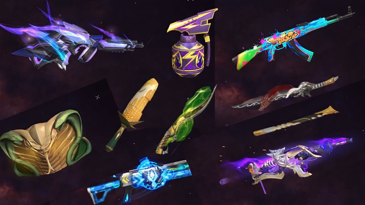 OB36 UPDATE ALL WEAPON SKINS IN FREE FIRE | FF NEW EVENT | FREE FIRE ...