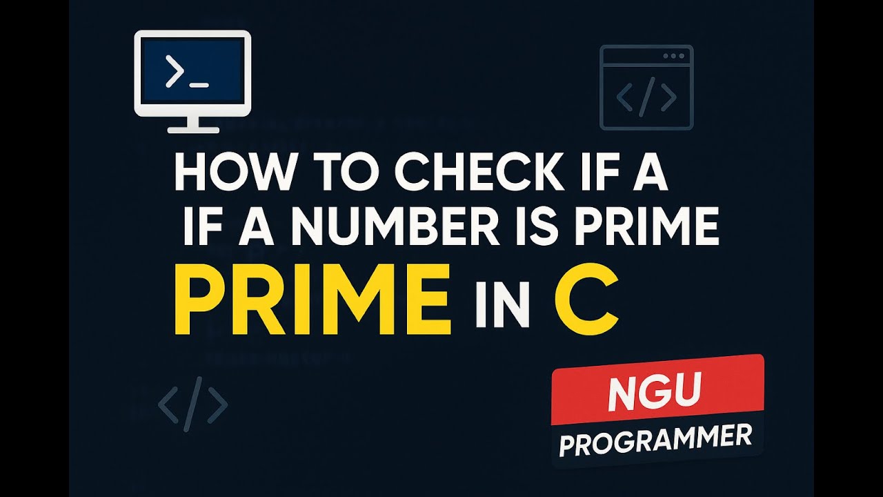 How to check does number is prime or not using C program - YouTube