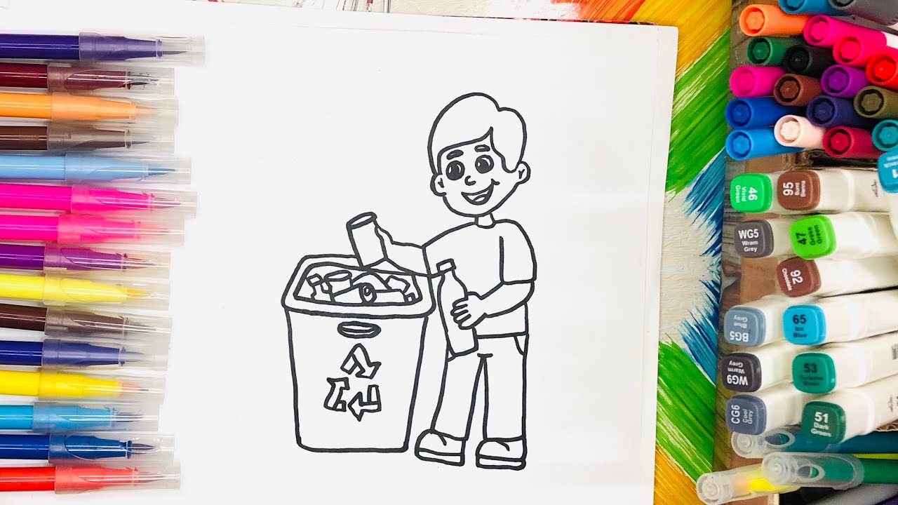 A Boy Saves The Environment From garbage 🗑️ PuttingDisposals Into The ...
