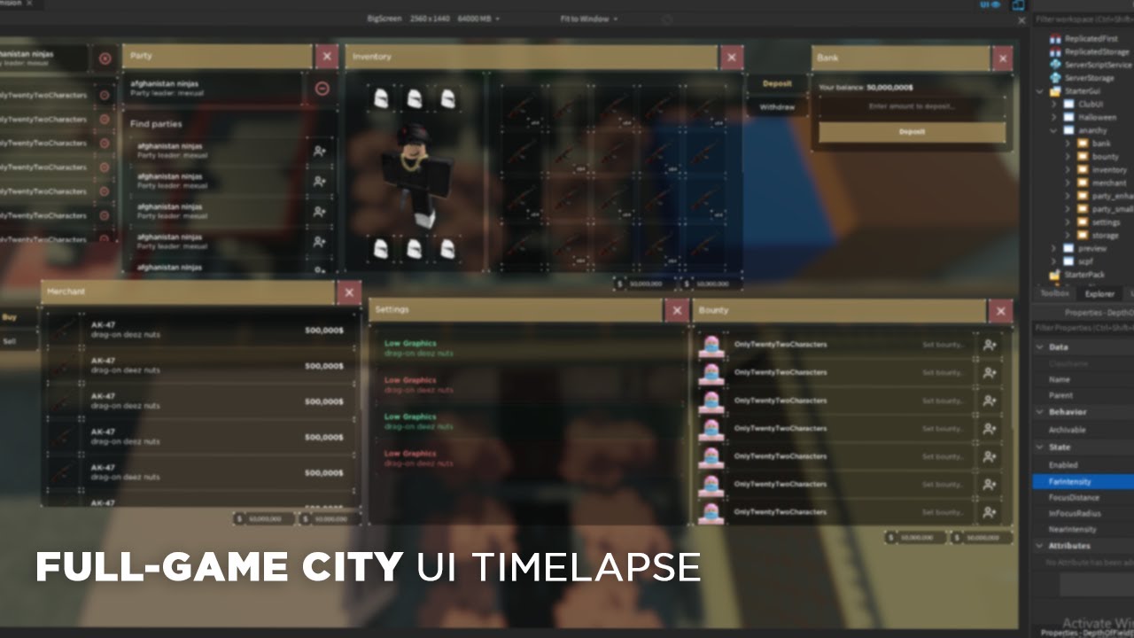 Full-game City | ROBLOX UI Timelapse - YouTube