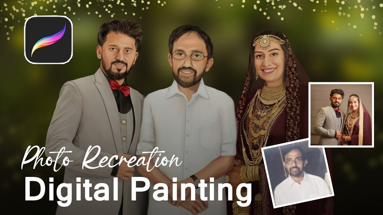 Wedding Photo Recreation | Digital Painting | Procreate - YouTube