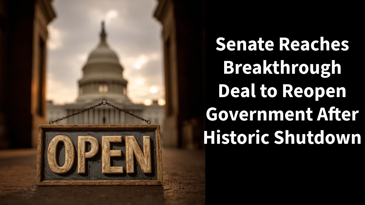 Senate Reaches Breakthrough Deal to Reopen Government After Historic ...