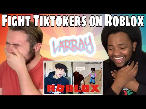 LARRAY 'FIGHTING TIKTOKERS ON ROBLOX' REACTION - YouTube