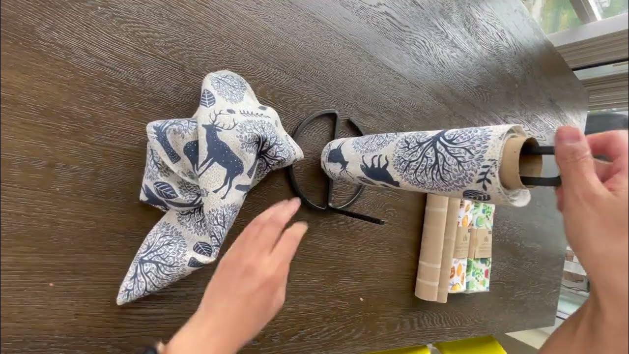 How to roll non paper towel to fit paper towel holder | Unpaper towels - YouTube