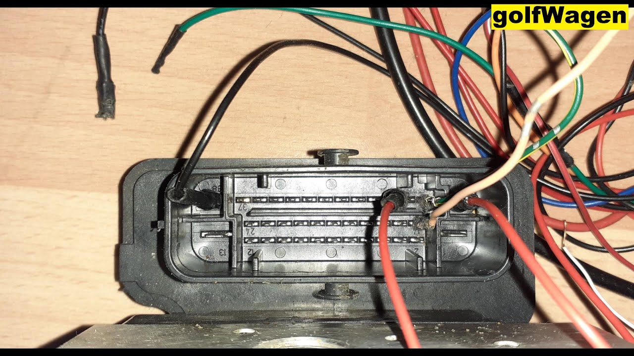 VW Bosch ESP9.0i ABS brake module pinout bench connect - YouTube
