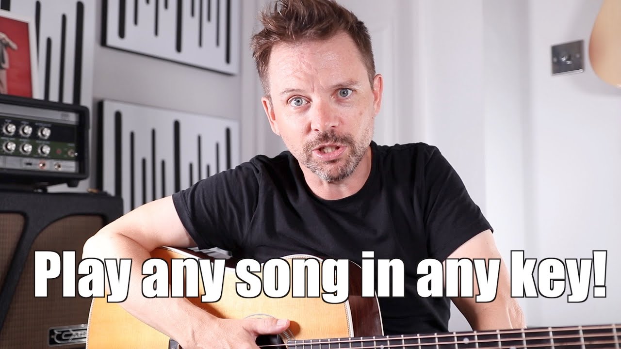 How to play any song in any key - 5 minute lesson - YouTube