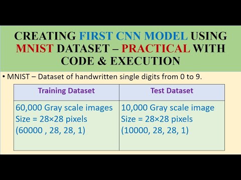 TOPIC 27 - HOW TO CREATE YOUR OWN CNN USING MNIST DATASET - YouTube
