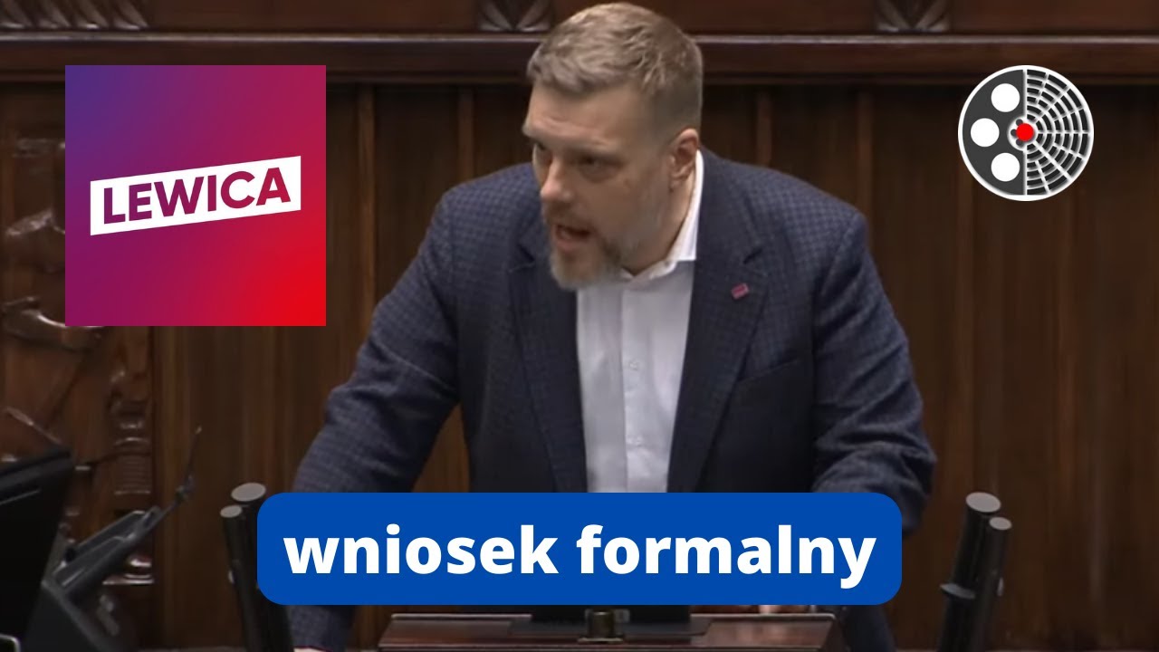 Adrian Zandberg - wniosek formalny - YouTube