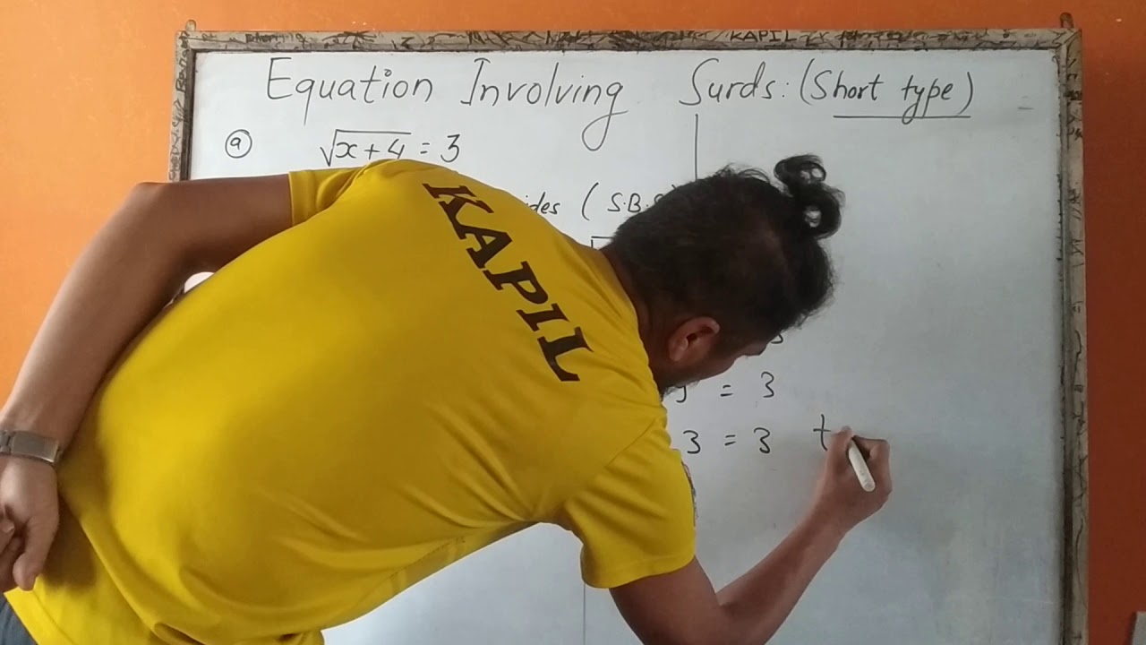 Equation Involving Surds - YouTube