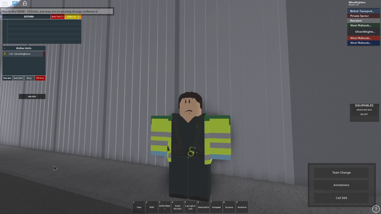 West Midlands Ambulance Service ROBLOX Coronavirus Advert. - YouTube