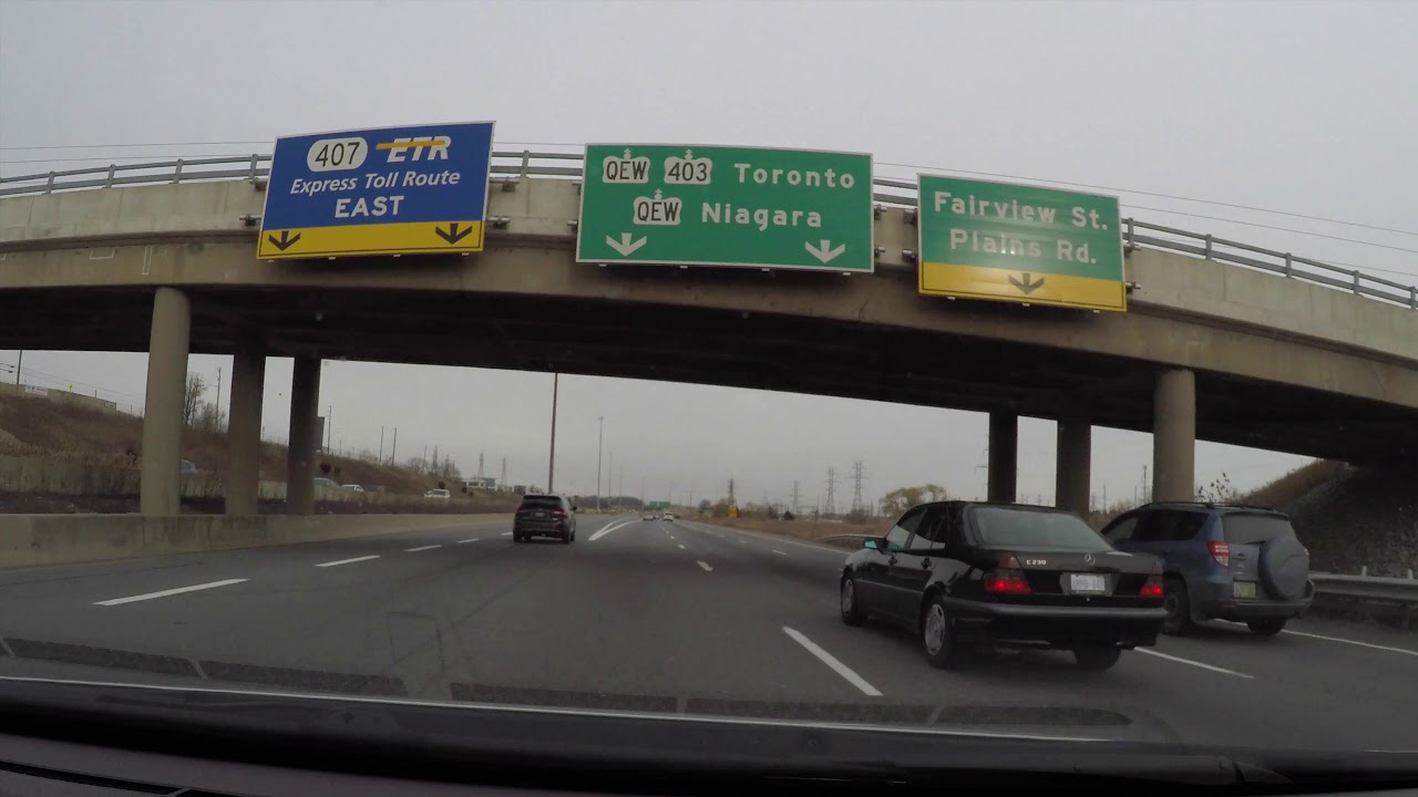 Ancaster to Mississauga (via QEW & 403) - YouTube