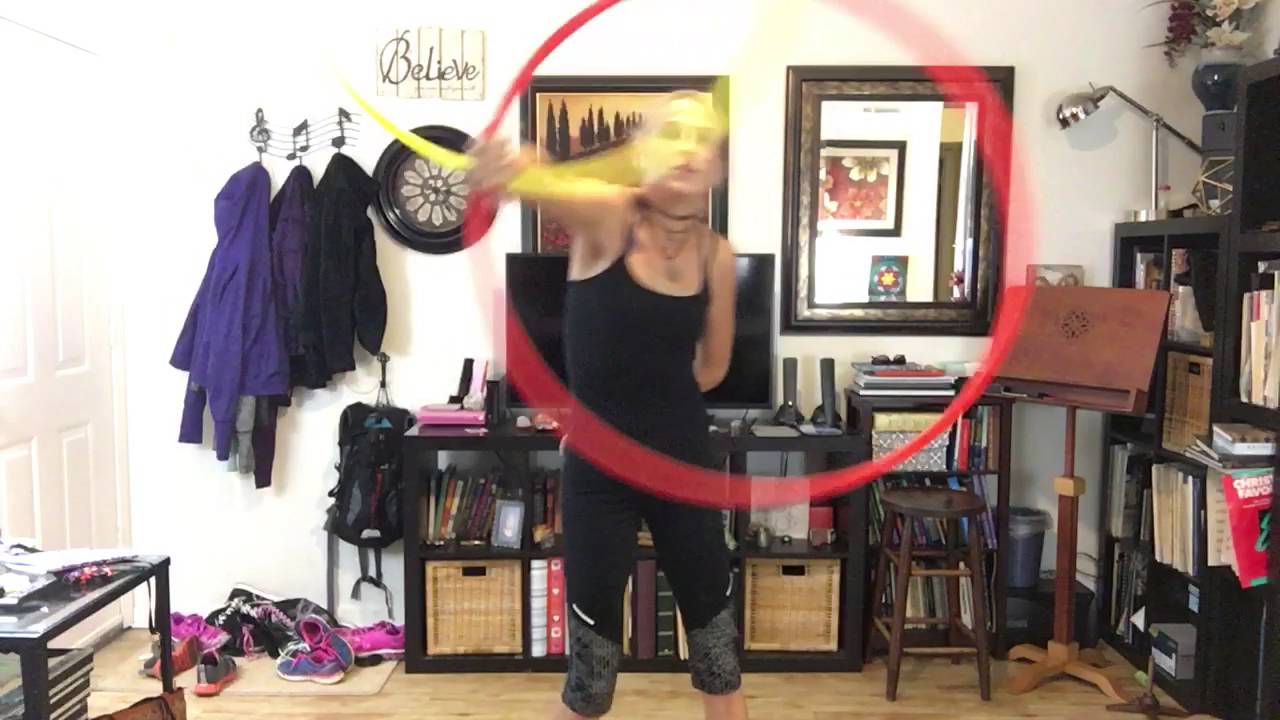 Twin hoop transitional combo: two hoops each hand to two hoops one hand ...