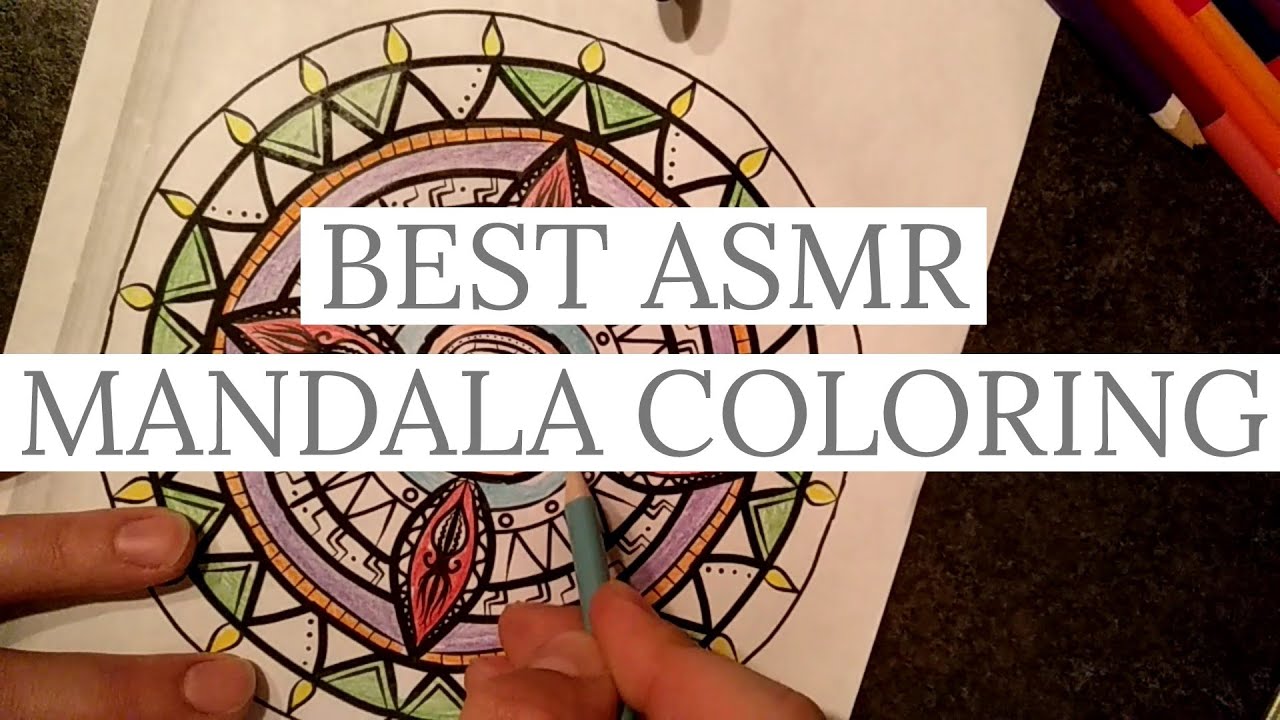 АСМР/ASMR-BEST ASMR COLORING MANDALA. АСМР МАНДАЛА. - YouTube