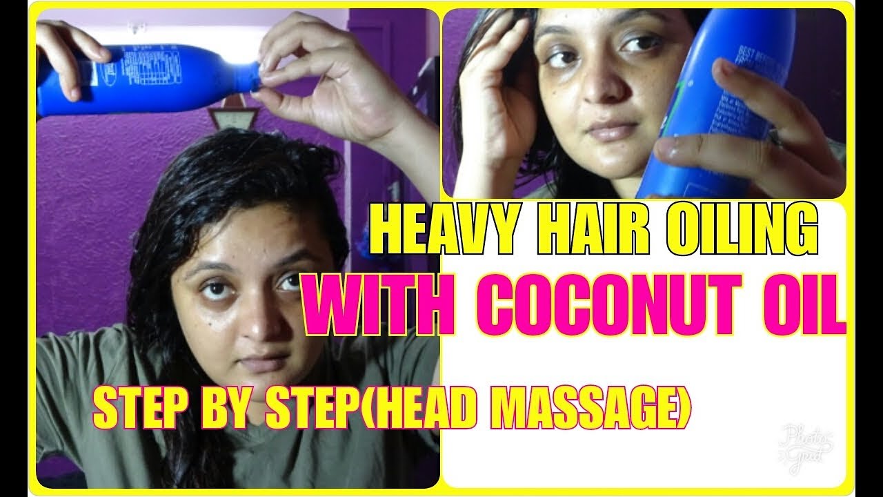 HEAVY HAIR OILING STEP BY STEP FOR LONG HAIR WITH COCONUT OIL/INDIAN ...