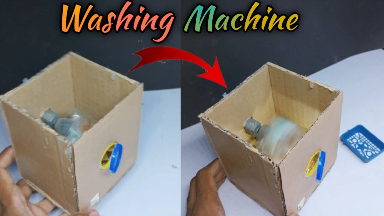 How to make Mini washing machine at home| diy mini watching machine ...