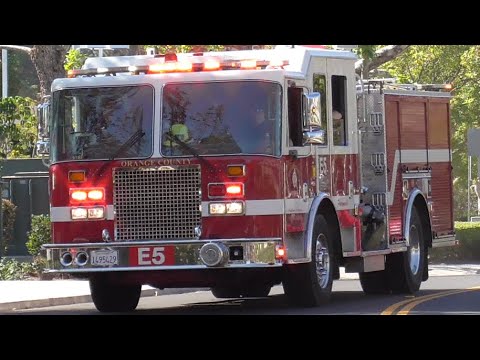 OCFA Engine 5 Responding - YouTube