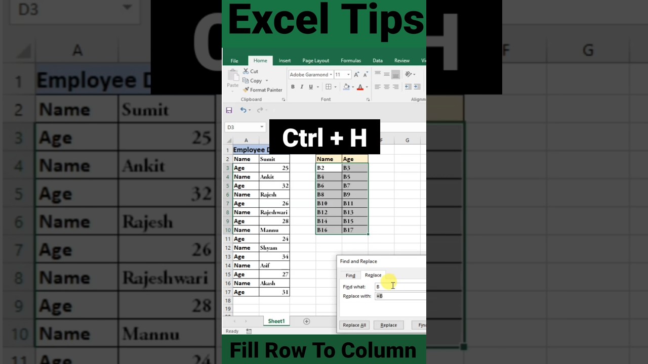 Excel Tips To Fill Convert Row Data To Columns In 20 Second excel Excel Tips To Fill Convert Row Data To Columns In 20 Second excel