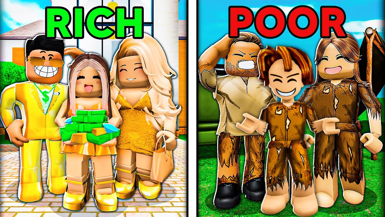 ROBLOX Brookhaven 🏡RP - FUNNY MOMENTS: POOR Family vs RICH Family (Poor ...
