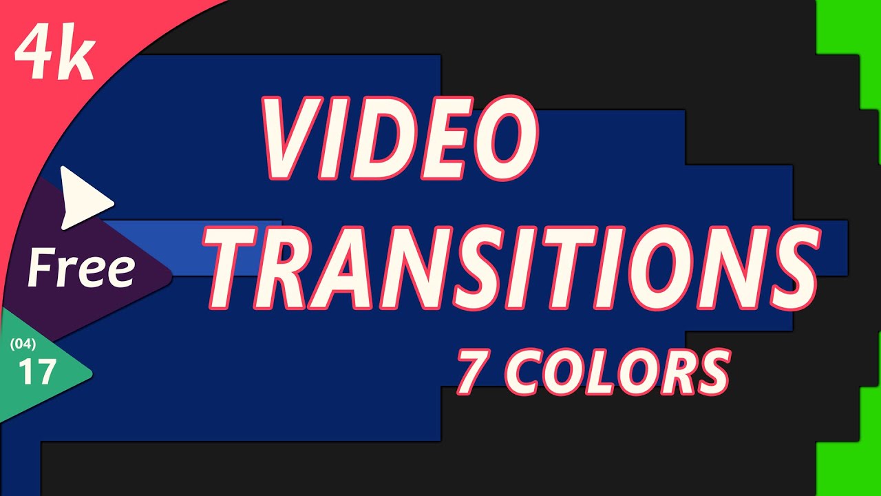 Video transition effects green screen 7 colors (video effects) 4k - YouTube