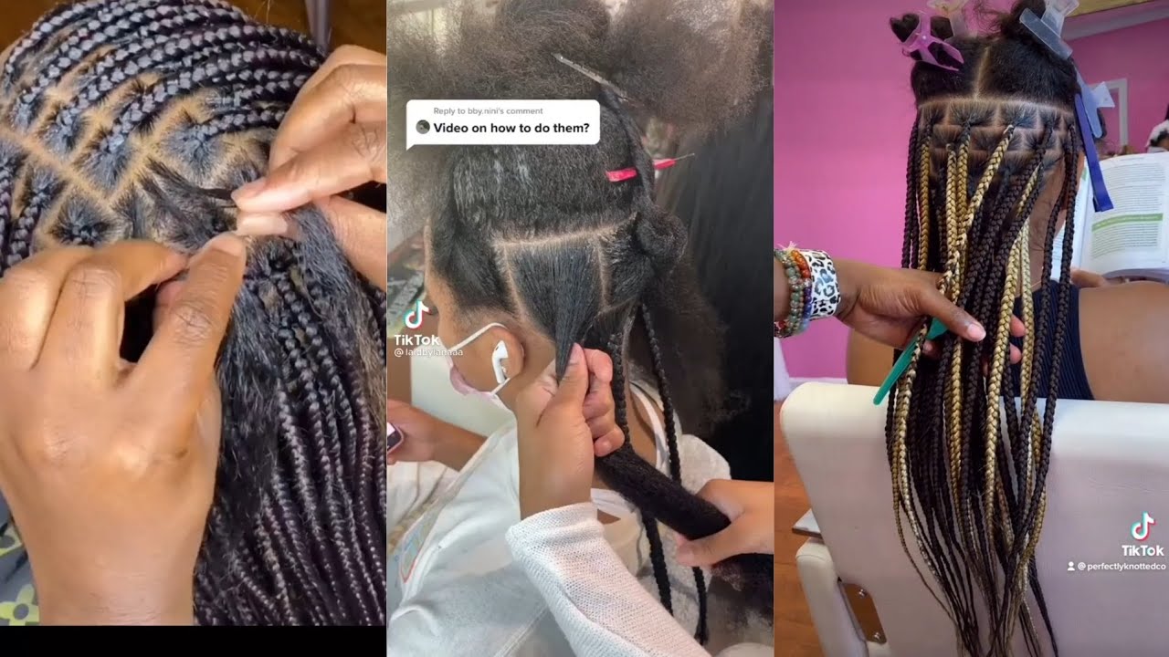 comment faire des tresses avec des allongé Compilation - YouTube