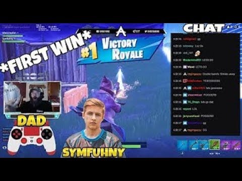 Ghost Ayden dad win's his First game of fortnite with Symfuhny! - YouTube