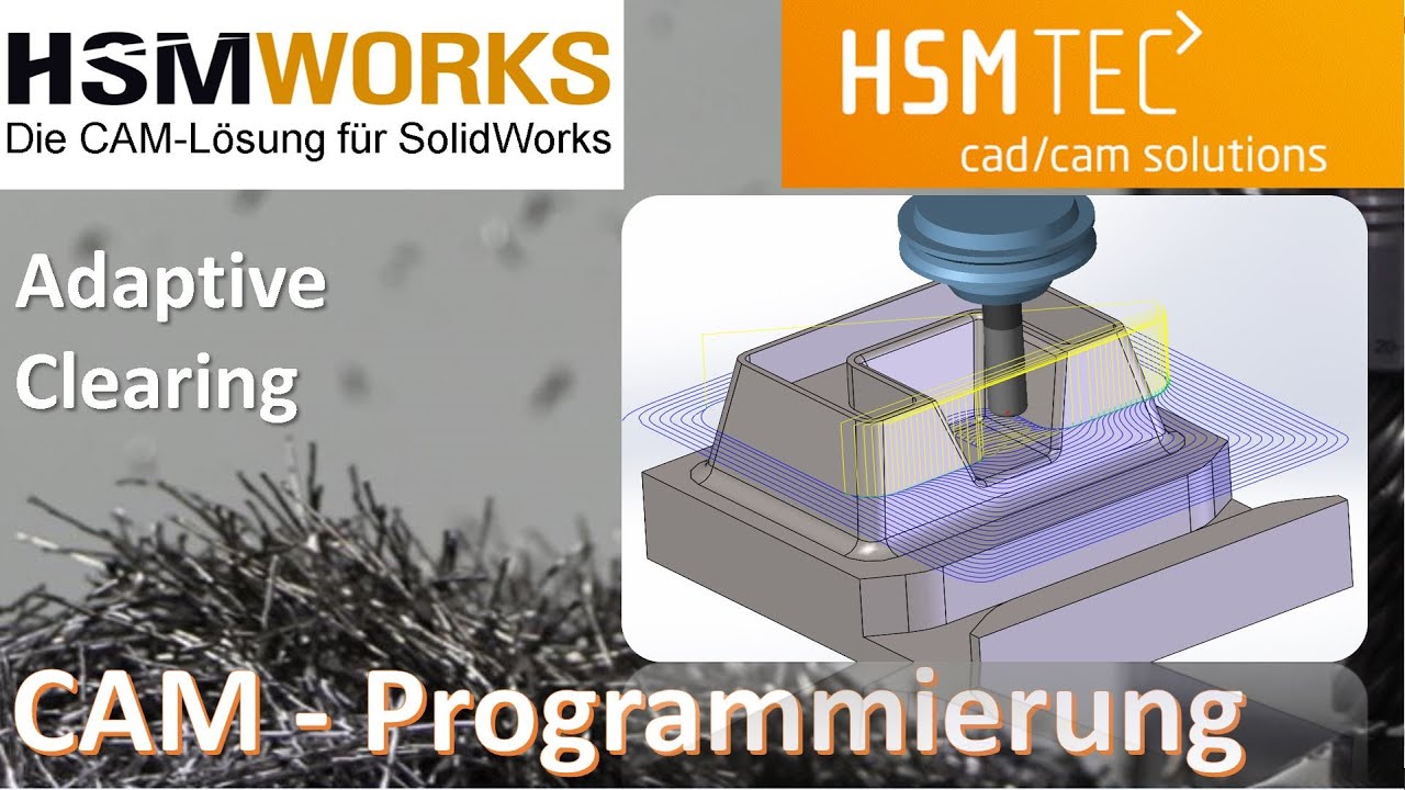 HSMWorks CAD/CAM - Adaptive Clearing - YouTube