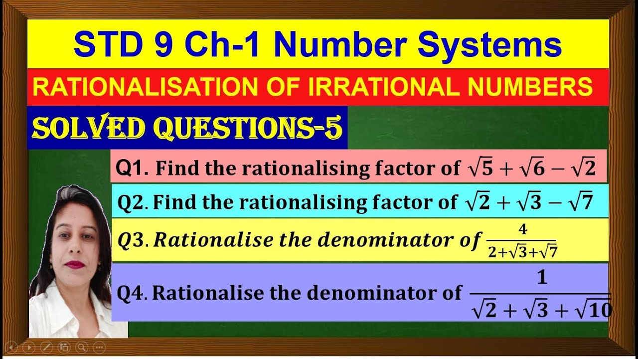 Find rationalizing factor & rationalize the denominator-Rationalization ...