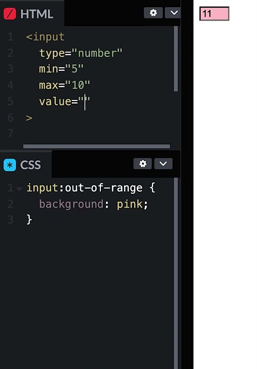 #27 input out of range CSS Frontend #shorts - YouTube