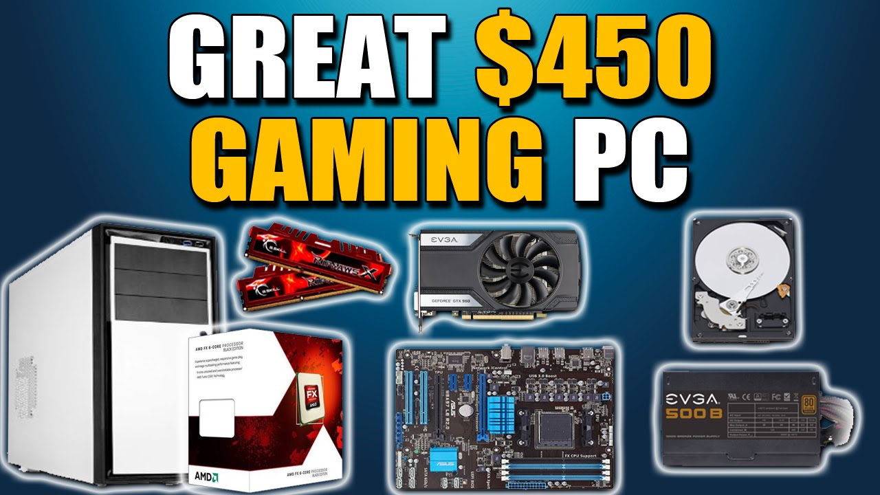 Great $450 Gaming PC Build 1080p Gaming PC April 2016 - YouTube