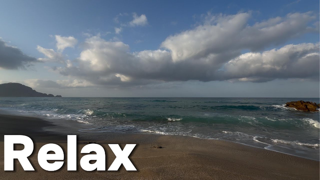 6 Hours Ocean Waves & Blue Sky | Relaxing Beach Sounds with Calming ...