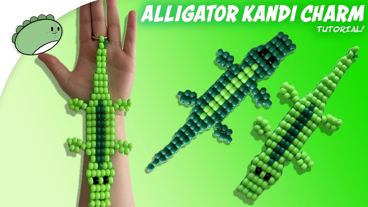 Alligator Kandi Charm Tutorial! - YouTube