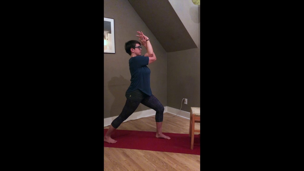 Spine and Shoulder Rotation: Standing Flow with Chair - YouTube
