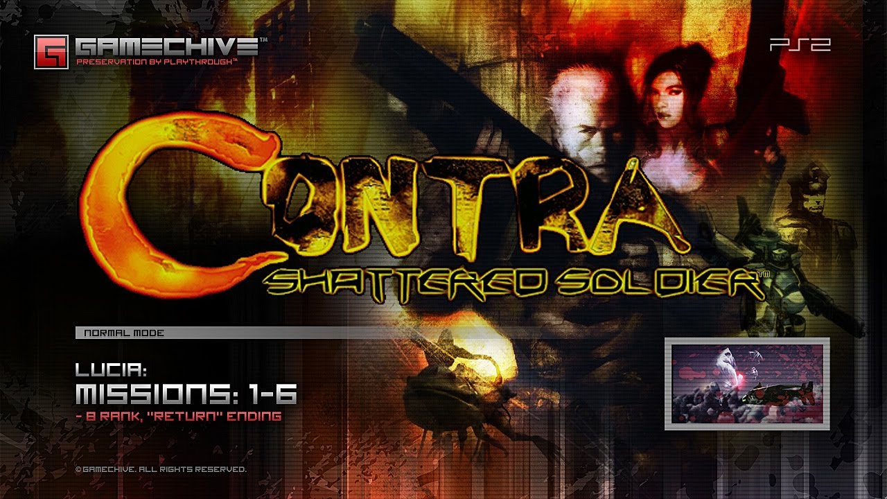 Contra: Shattered Soldier (Run 3: Missions 1-6, B Rank, "Return" Ending ...